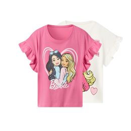 Kleinkinder T-Shirt, 2er Set (Barbie/wei&szlig;/pink, 98/104) 100400503004