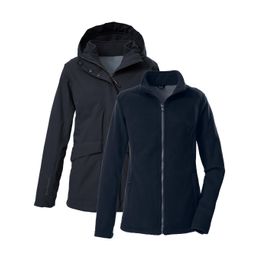 3-in-1-Funktionsjacke Killtec "KOW 189 WMN JCKT", Damen, Gr. 42, schwarz, Obermaterial: 100% Polyester;Futter: 100% Polyester, Jacken 3-in-1-Funktionsjacke, 3 in 1 Damenjacke: wasserdicht, atmungsaktiv, Fleece einzippen