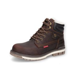 Winterboots Dockers by Gerli, Herren, Gr. 41, braun (schoko), Leder, Schuhe Winterboots, Schn&uuml;rboots mit Warmfutter