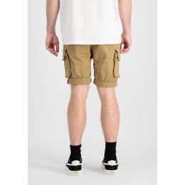 Shorts Alpha Industries "Crew Short", Herren, Gr. 34, Normalgr&ouml;&szlig;en, gr&uuml;n (khaki), Obermaterial: 98% Baumwolle, 2% Elastan; Futter: 100% Baumwolle, Hosen Shorts