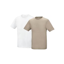 Parkside&reg; Herren T-Shirts, 2 St&uuml;ck (beige/wei&szlig;, M (48/50)) 100400716007