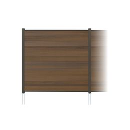 Elephant&reg; Zaunset Siena Line mit Pfosten & Zubeh&ouml;r zum Einbetonieren (8 Pack Zaunbretter 14 cm, teak/anthrazit, 180 x 751 cm) 100400447011