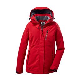 Outdoorjacke Killtec "KOW 170 KG WMN JCKT", Damen, Gr. 20, rot, Obermaterial: 100% Polyester;Futter: 100% Polyester;F&uuml;llung: 100% Polyester, Jacken Outdoorjacke, Damen Funktionsjacke: wasserdicht, atmungsaktiv, abnehmbare Kapuze