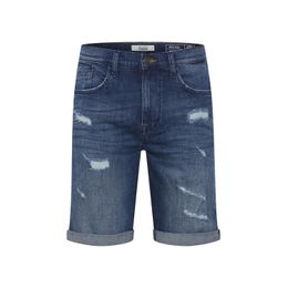 Jeansshorts Blend "Jeansshorts BHDeniz", Herren, Gr. L, N-Gr, blau (denim dunkelblau), Web, Obermaterial: 98% Baumwolle CO. 2% Elasthan EL., unifarben, regular fit kurz, Jeans Jeansshorts