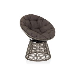 hjh LIVING Papasansessel / Drehsessel WEAVORA Outdoor (Grau) 100397549001