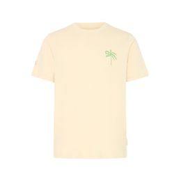 Rundhalsshirt Blend "Rundhalsshirt BHSun", Damen, Gr. L, beige (bleachsand), Obermaterial: 100% Baumwolle CO., Shirts Rundhalsshirt