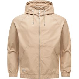 Outdoorjacke Ragwear "Outdoorjacke Roog YOUMODO", Herren, Gr. 4XL, beige (sand), Obermaterial: 65% Baumwolle CO. 35% Polyester PES., gerade, hoch geschlossener Ausschnitt, elastischer Bund, Jacken Outdoorjacke, Leichte Herren &Uuml;bergangsjacke mit Kapuze