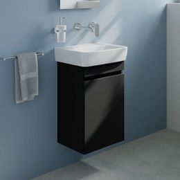 Geberit Renova Plan Handwaschbecken, evineo ineo5 evo Unterschrank B: 45 cm, 1 T&uuml;r, mit Griffmulde,, 501627008+BE0982BM,