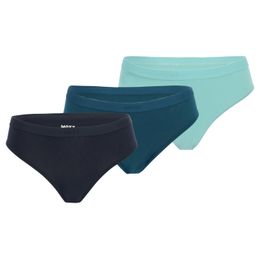 Mexx Damen Slips, 3 St&uuml;ck (schwarz/petrol/gr&uuml;n, L) 100399702009