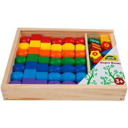 Kreativset LENA "Super Beads Holzf&auml;delperlen", bunt, Kreativsets, Kinder, Holz, Kreativset