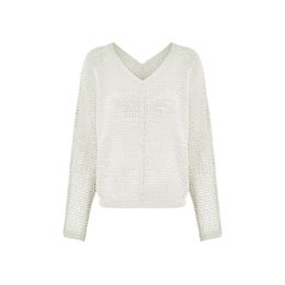 1 esmara&reg; Damen Pullover Lochstrick (Wei&szlig;, S(36/38))"" 100387346010