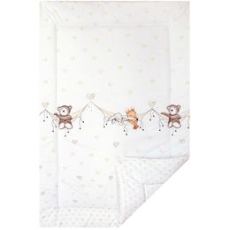 Julius Z&ouml;llner Krabbeldecke JULIUS Z&Ouml;LLNER "Schlummerbande", wei&szlig; (schlummerbande), B:95cm L:135cm, Baumwolle, Wohndecken, Krabbeldecke, Made in Germany