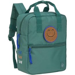 L&auml;ssig Kinderrucksack L&Auml;SSIG "Little Gang, Mini Square Backpack, dark green", M&auml;dchen, Gr. B/H/T: 20,5cm x 27cm x 11cm, gr&uuml;n, Polyester, Rucks&auml;cke Kinderrucksack