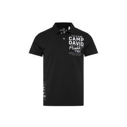 CAMP DAVID Herren Poloshirt (Schwarz, XXL) 100397514004