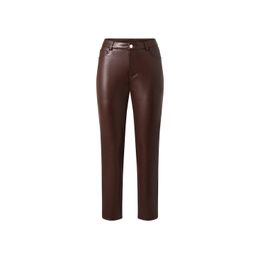 Esmara&reg; Damen Hose, in Lederoptik (Braun, 40) 100393002011