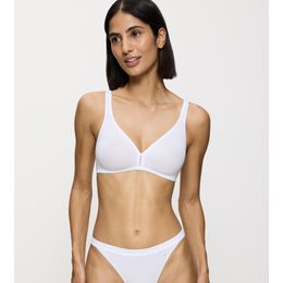 B&uuml;gelloser BH Triumph "Eileen N", Damen, Gr. 90, Cup A, wei&szlig;, Jersey, Obermaterial: 82% Baumwolle, 18% Elasthan, unifarben, Basic, BHs B&uuml;gelloser BH, mit nahtlos vorgeformten Cups