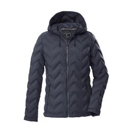 Steppjacke Killtec "KOW 23 WMN QLTD JCKT", Damen, Gr. 42, blau (nachtblau), Oberseite: 100% Polyester;R&uuml;ckseite: 100% Polyester;F&uuml;llung: 100% Polyester, Jacken Steppjacke, Wasserabweisende Damenjacke mit verstellbarer Kapuze und Taschen