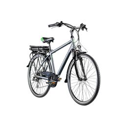 Z&uuml;ndapp Z&uuml;ndapp E-Bike Trekkingrad &raquo;Z802 700c&laquo;, 28 Zoll, Herren (Herren, Grau/Gr&uuml;n) 100343313001