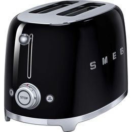 Smeg Toaster "TSF01BLEU", schwarz, B:32,5cm H:19,8cm T:19,5cm, Toaster, Toaster