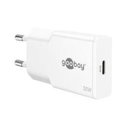 goobay USB-C PD GaN Schnellladeger&auml;t Slim (30 W) wei&szlig;