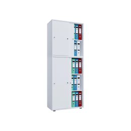 Vcm B&uuml;roschrank, Wei&szlig;, XXL, mit Schiebet&uuml;ren (mit Schiebet&uuml;ren, Wei&szlig;, XXL) 100293428032