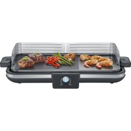 Tischgrill Severin "Plancha, PG 8564", schwarz, B:40cm H:80cm T:61,2cm, Kontaktgrill_Standgrill_Tischgrill_Teppanyakigrill, Tischgrill, Nach wenigen Minuten kann der Grillspa&szlig; beginnen