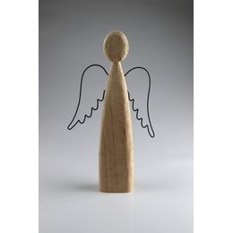 Dekofigur AM Design "Weihnachstsdekoration aus Holz", braun, B:18,5cm H:37cm, Holzwerkstoff, Metall, Dekofiguren, Dekofigur, BxH: 18,5x37 cm