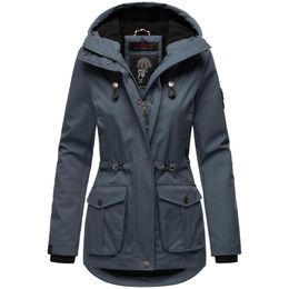 Outdoorjacke Marikoo "Marikoo Babetaa Princess Damen Winterjacke B931", Damen, Gr. XL, blau, Obermaterial: 65% Polyester PES. 35% Baumwolle CO., Jacken Outdoorjacke