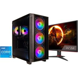 Captiva Gaming-PC-Komplettsystem "Highend Gaming I95-210 TFT Bundle", Energieeffizienz: F, schwarz, Microsoft Windows 11 Home (64 Bit), 32 GB RAM 1.000 GB SSD, Computer_Komplettsysteme, Gaming-PC-Komplettsystem