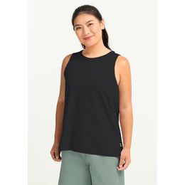 T-Shirt Jack Wolfskin "TRAVEL TANK TOP W", Damen, Gr. L (42/44), schwarz, Obermaterial: 100% POLYESTER, Shirts T-Shirt