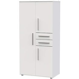 Kleiderschrank Demeyere Group "Versatil", wei&szlig;, B:90,4cm H:188cm T:50cm, Holzwerkstoff, Schr&auml;nke, Kleiderschrank, Schubladen in komfortabler H&ouml;he, Made in France, Kinderkleiderschrank
