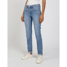 Skinny-fit-Jeans Gang "94MEDINA", Damen, Gr. 28, N-Gr, light titan wash, Denim/Jeans, Obermaterial: 98% Baumwolle, 2% Elasthan, skinny fit lang, Jeans Skinny-fit-Jeans, mit stylischer halb offener Knopfleiste