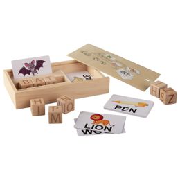 lupilu&reg; St&auml;bchen-Spiel / Holz-Ged&auml;chtnisspiel / Buchstabenw&uuml;rfel-Spiel / Karotten-Steckspiel / Kaktus-Steckspiel (Buchstaben Spielzeug) 100395534003