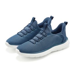 Sneaker John Devin "Halbschuhe, Freizeitschuhe, Turnschuh, Slip-On-Sneaker", Herren, Gr. 41, blau, Obermaterial: 80% Textilmaterial, 20% Lederimitat. Decksohle: 100% Textilmaterial. Futter: 100% Textilmaterial. Laufsohle: 100% Synthetik, unifarben, Schuhe Sneaker, mit elastischen B&auml;ndern f&uuml;r schnelles Reinschl&uuml;pfen, Unisex VEGAN
