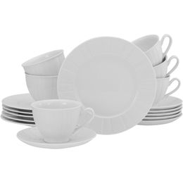 Kaffeeservice Creatable "Barcelona", wei&szlig;, 18 Stk., Porzellan, Geschirr-Sets, Kaffeeservice, klassischer Manufakturstil