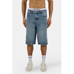 Jeansshorts Pegador "Kolar Jorts", Damen, Gr. 38, N-Gr, sprayed washed blau, Denim/Jeans, Obermaterial: 100% Baumwolle, Abriebeffekte, regular fit ca. Mitte Oberschenkel, Jeans Jeansshorts, Baumwolle, regular fit