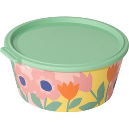Koziol Nora Box Blooms Schale mit Deckel 2,2 Liter sweet pink/ mid green - Sch&uuml;sseln & Schalen