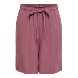 Shorts Only "ONLSIESTA MW PULL-UP LIN BL SHORTS NOOS", Damen, Gr. XL, N-Gr, rose braun, Jersey, Obermaterial: 80% Viskose, 20% Leinen, unifarben, loose fit kniefrei, Hosen Shorts, loose fit, Jersey, Viskosemischung, elastischer Bund, unifarben