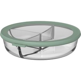 Mepal Cirqula Vorratsdose Meal-Prep-Tablett aus Borosilikatglas und luftdichtem Deckel 1000 ml nordic sage - Lebensmittelbeh&auml;lter / Vorratsdosen