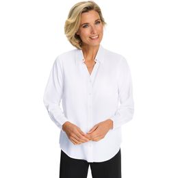 Damen Langarmbluse mit goldfarbener Zierkette ecru, Gr&ouml;&szlig;e 38