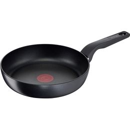 Bratpfanne Tefal "Hard Titanium Pro", schwarz, B:24,6cm H:5cm L:42,6cm &Oslash;:24cm, Pfannen, Bratpfanne, Antihaftversiegelung, Induktion, Temperaturanzeiger, Made In France