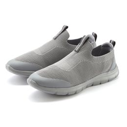 Sneaker John Devin "Slipper, Freizeitschuh, Textilschuhe, Stoffschuhe, Turnschuh", Herren, Gr. 43, blau (blaugrau), Obermaterial: 80% Textilmaterial, 20% Lederimitat. Decksohle: 100% Textilmaterial. Futter: 100% Textilmaterial. Laufsohle: 100% Synthetik, Mesh, unifarben, Basic, Schuhe Sneaker, Slip-On-Sneaker mit ultraleichter Sohle Unisex VEGAN, Topseller