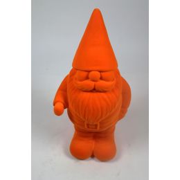Weihnachtsfigur AM Design "Santa mit samtweichem Flock", orange, B:17cm H:55cm T:12cm, Kunststoff, Dekofiguren, Weihnachtsfigur, aus Kunststoff, H&ouml;he 55 cm, in verschiedenen Farben