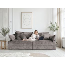 Big-Sofa Home Affaire "Casa, Breite 247 cm", taupe, B:247cm T:123cm, 100% Polyester, Sofas, Big-Sofa, Mega-Sofa, Cord oder Chenille-Struktur w&auml;hlbar, mit Federkern