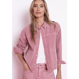 Jeansjacke Street One, Damen, Gr. 46, authentic pink washed, Denim/Jeans, Obermaterial: 53% Baumwolle, 47% Lyocell, unifarben, normal h&uuml;ftbedeckend, Rundhals, 1-Knopf-Manschette, Jacken Jeansjacke, mit Hemdkragen und Druckkn&ouml;pfen