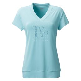 Funktionsshirt LPO "Damen Funktionsshirt Brietta", Damen, Gr. 40 (M), blau (aquarelle), Wirkware: Jersey fabric - 90% PES, 10% EL, Shirts Funktionsshirt