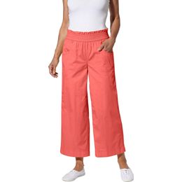 Damen 7/8-Jeans mit gesmoktem Dehnbund grapefruit, Gr&ouml;&szlig;e 38