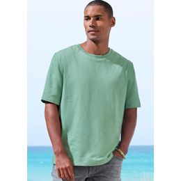T-Shirt John Devin, Damen, Gr. M (48/50), salbei, Jersey, Obermaterial: 60% Baumwolle, 40% Polyester, regular fit, Rundhals, abgesteppte Kante, Shirts T-Shirt, in Struktur-Qualit&auml;t und modischen Farben