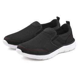 Sneaker AUTHENTIC LE JOGGER "Slipper, Halbschuhe, Freizeitschuhe, Turnschuh, Slip-On-Sneaker", Herren, Gr. 45, schwarz, Obermaterial: 100% Textilmaterial. Decksohle: 100% Textilmaterial. Futter: 100% Textilmaterial. Laufsohle: 100% Synthetik, unifarben, Basic, Schuhe Sneaker, zum Reinschl&uuml;pfen Unisex VEGAN, Topseller