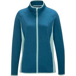 Damen Sportjacke mit kontrastfarbenen Eins&auml;tzen topas-meliert-mint, Gr&ouml;&szlig;e 50